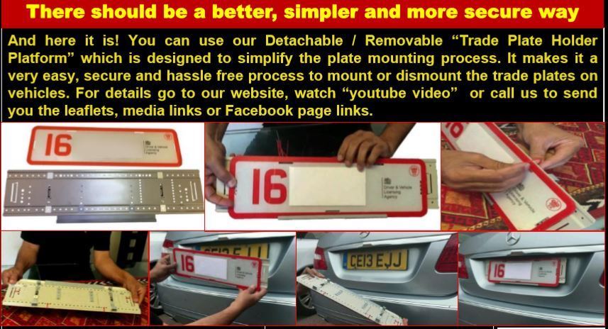 Motor Trade Plate or Dealer Plate Holder Platform - Out of Sock. Dynx ...