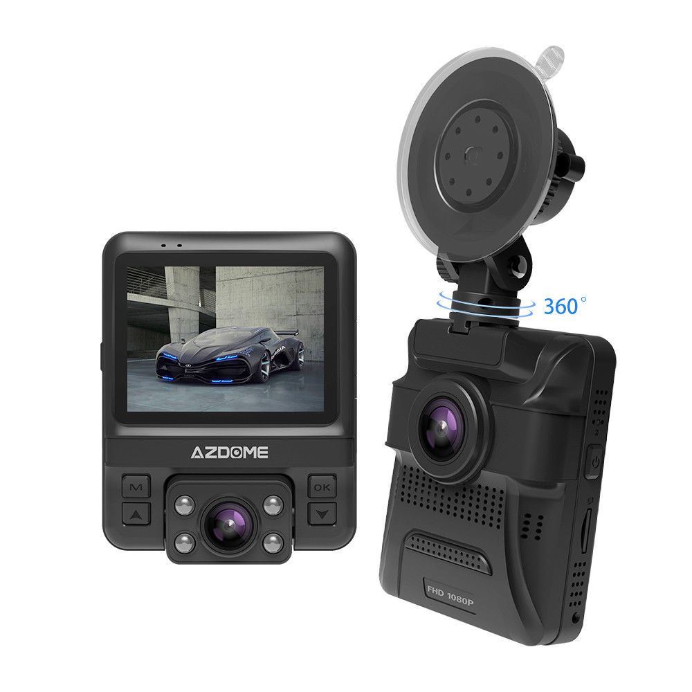 AZDOME GS65H Dual Lens Car DVR Dash Cam Front HD 1080P / Rear 720P ...