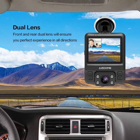 AZDOME GS65H Dual Lens Car DVR Dash Cam Front HD 1080P / Rear 720P ...